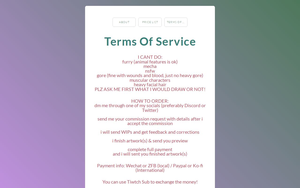 Terms Of Service